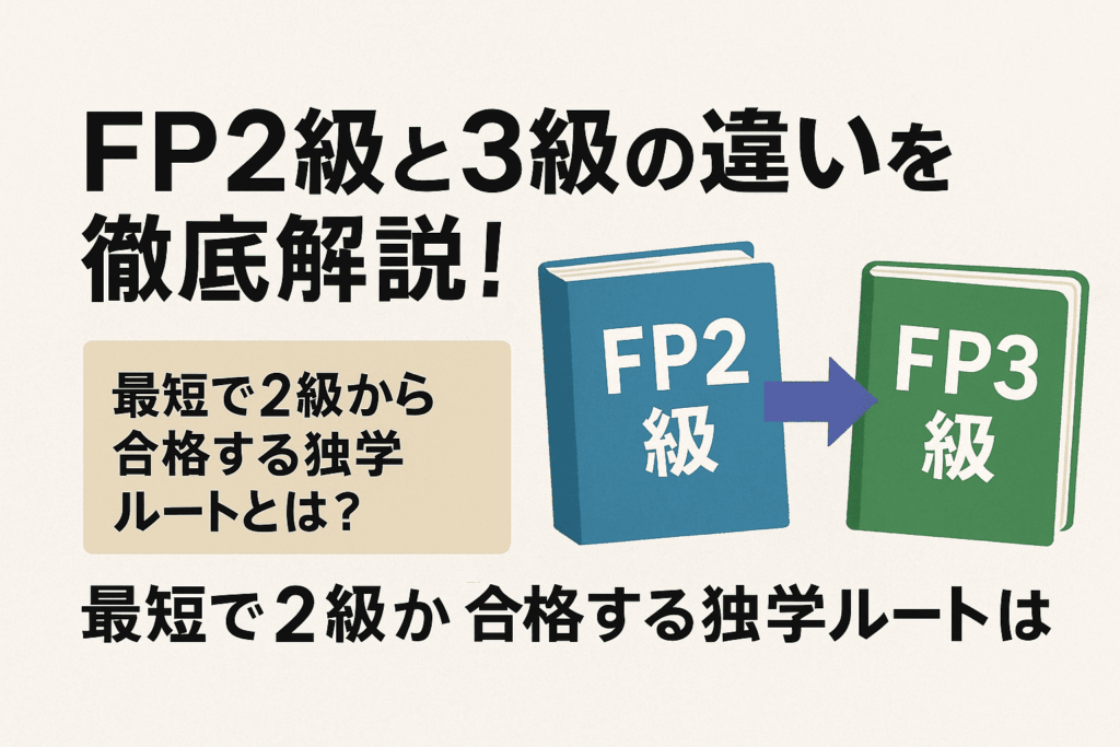 FP2級とFP3級の違いを徹底解説！最短で2級から合格する独学ルートとは？ | 資格の独学ガイド｜宅建・FP・簿記の合格方法まとめ